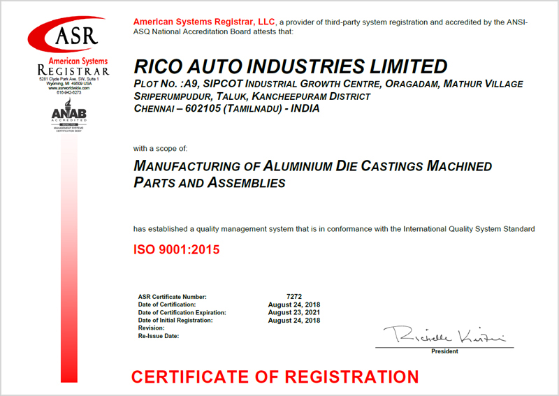 RICO AUTO INDUSTRIES