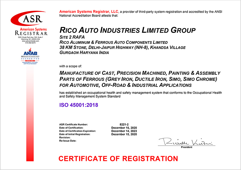 RICO AUTO INDUSTRIES