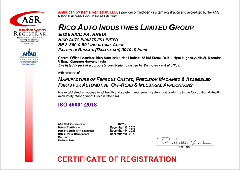 RICO AUTO INDUSTRIES
